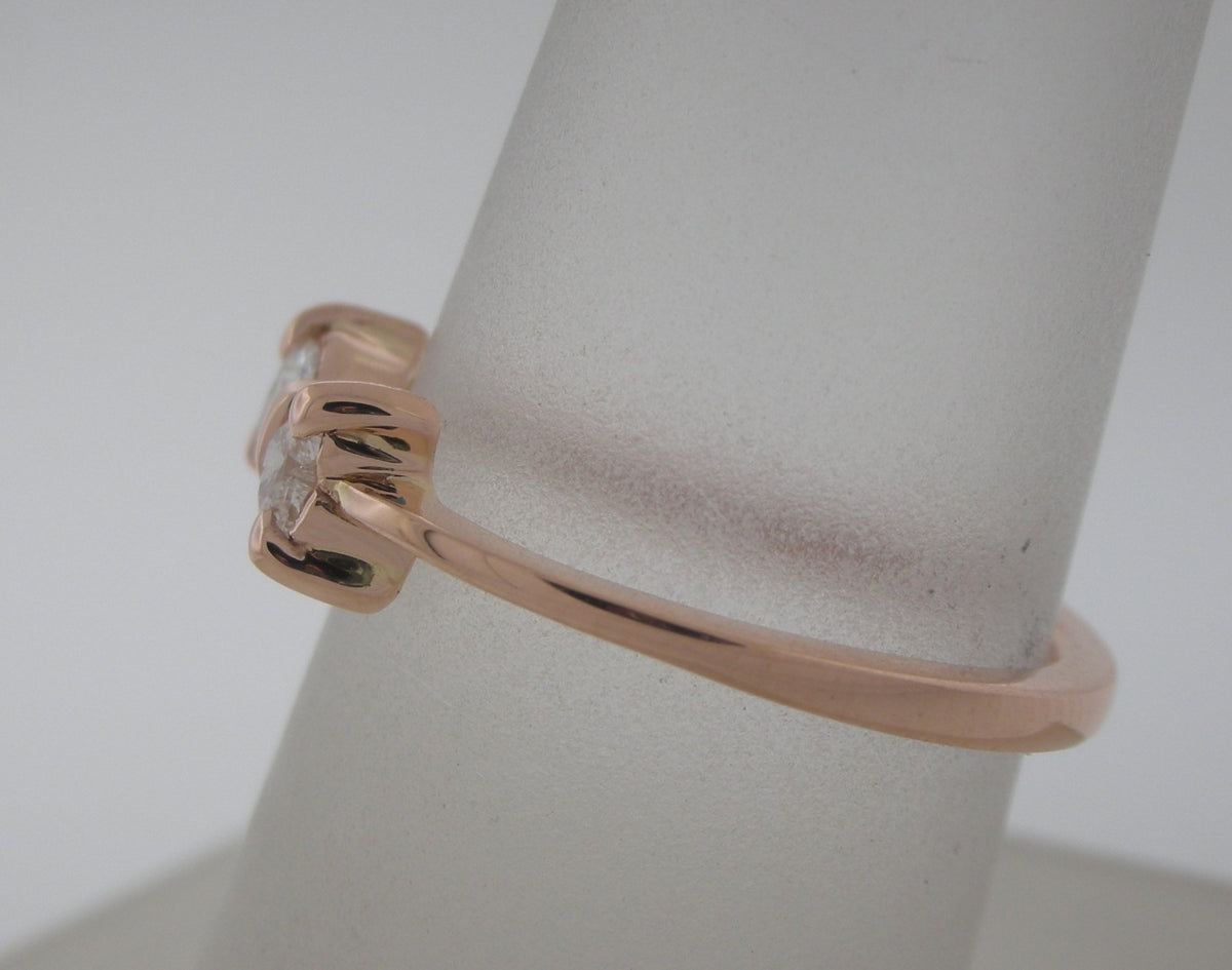 Adorable Rose Gold Diamond "Bow" Ring – Seng Jewelers