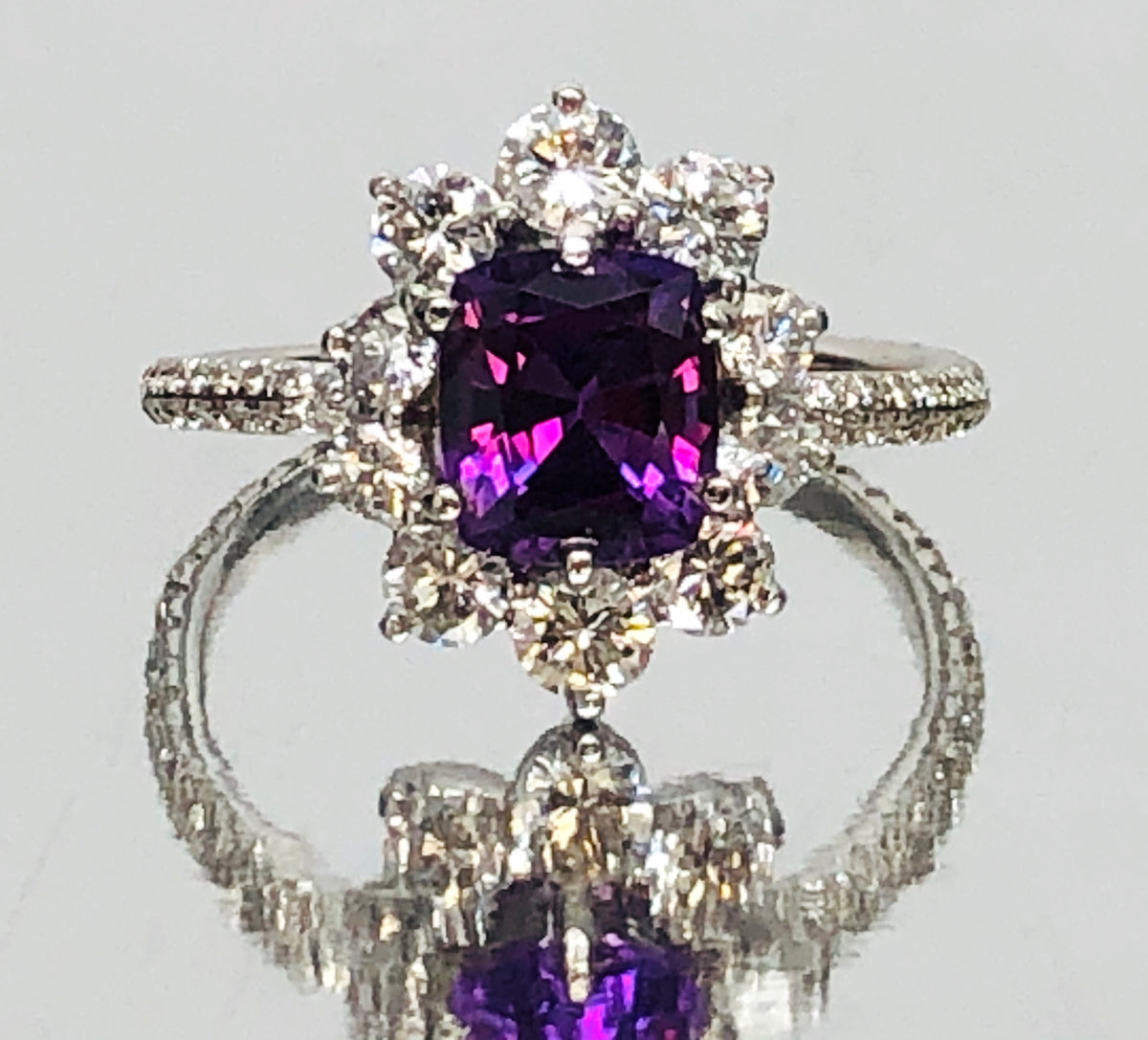 Vivid Violet Sapphire and Diamond Ring – Seng Jewelers